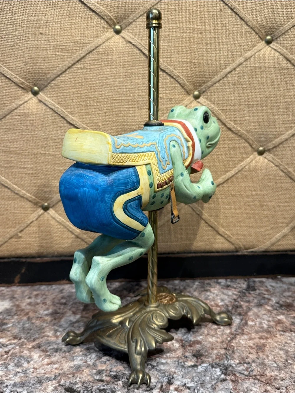 Anerican Carousel | Accents | Tobin Fraley Green Frog Carousel Figurine ...